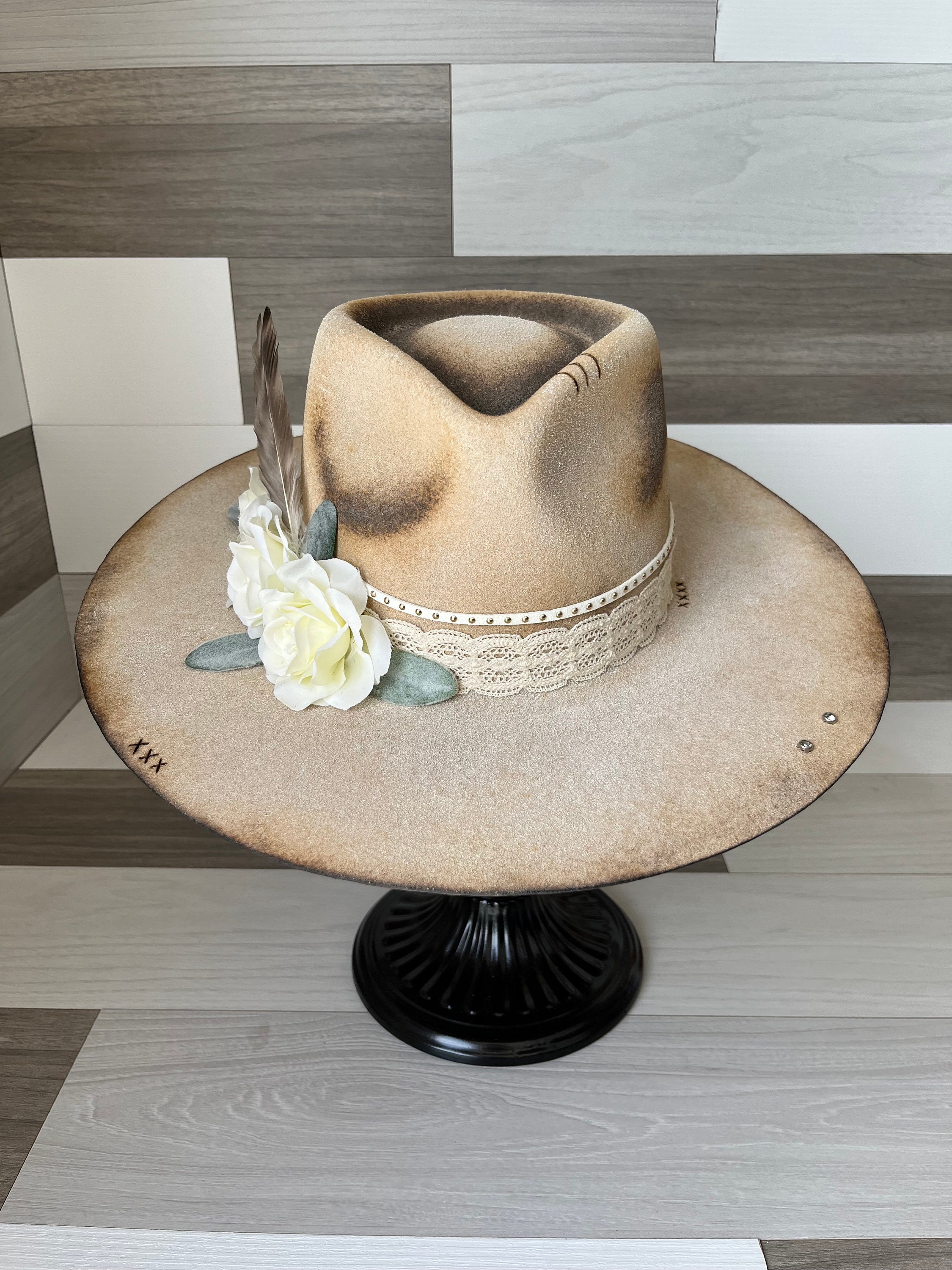 Antique Bride | Custom Felt Hat, Western Hat, Wide Brim Hat, Cowboy Hat ...