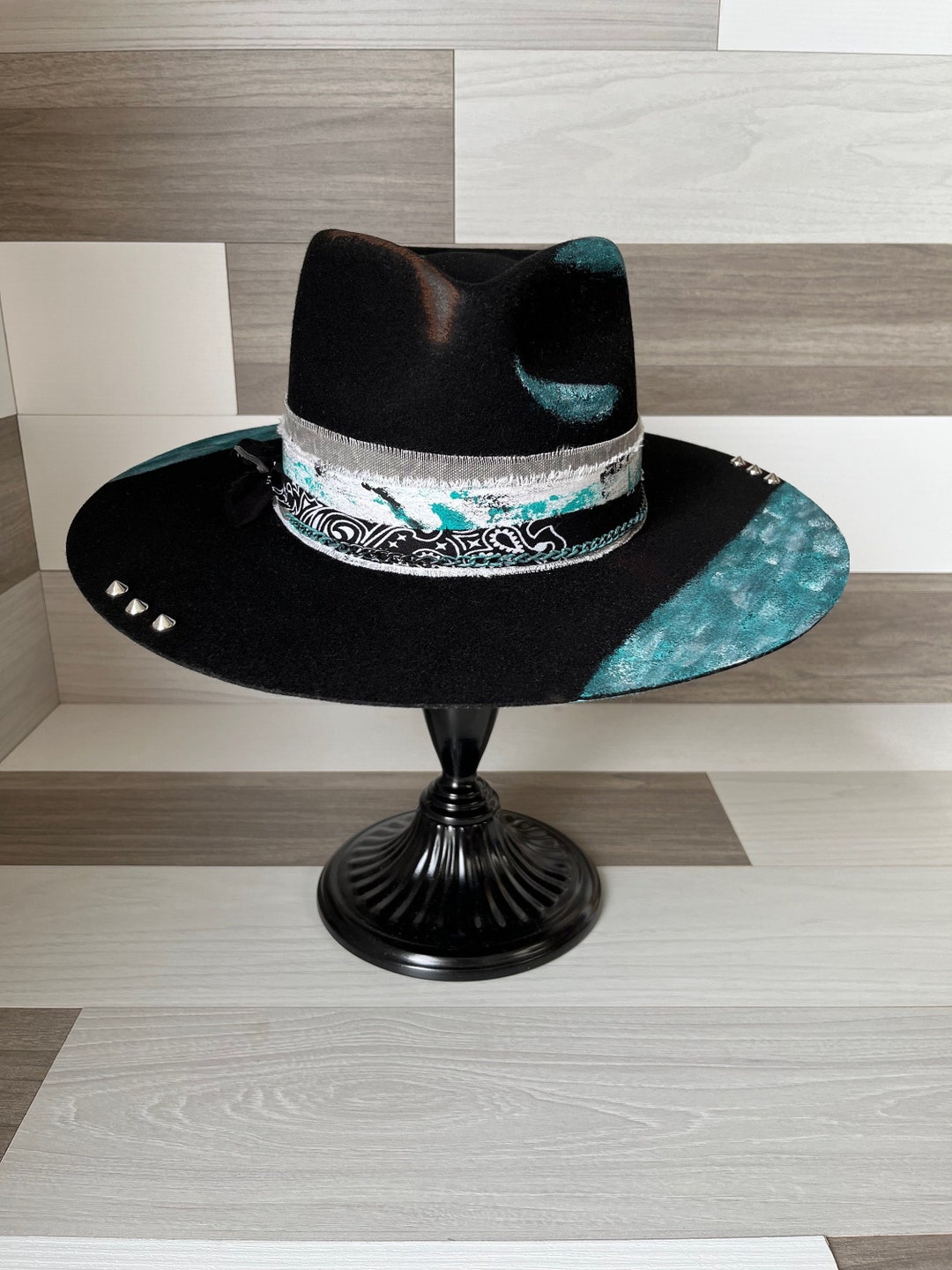 Electric Night Custom Felt Hat Western Hat Wide Brim Hat - Etsy