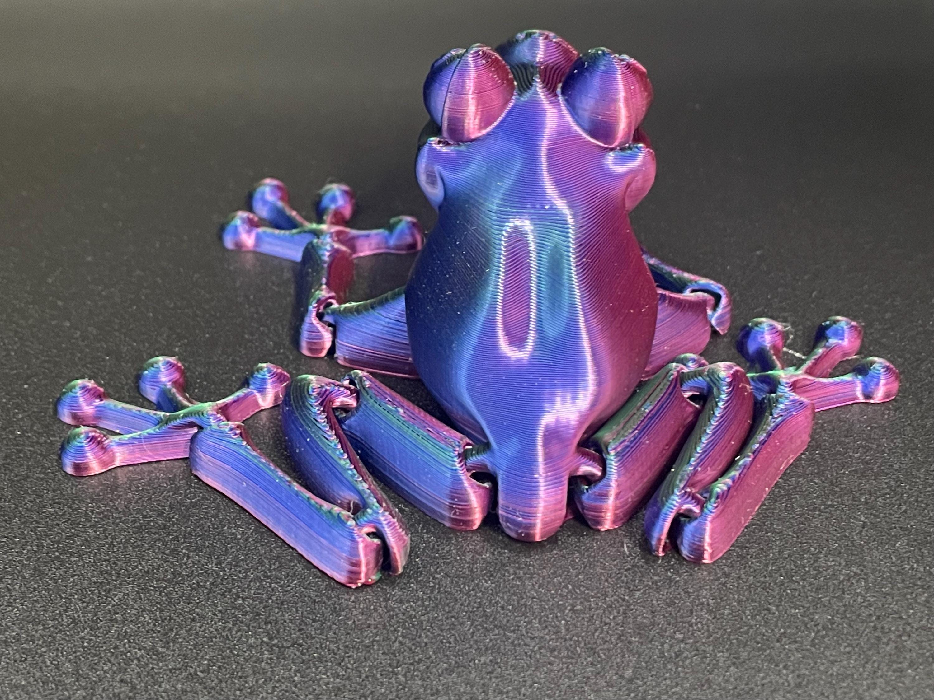 Flexible 3D Printed Articulated Frog – Plastic Animal Toy, Movable ...
