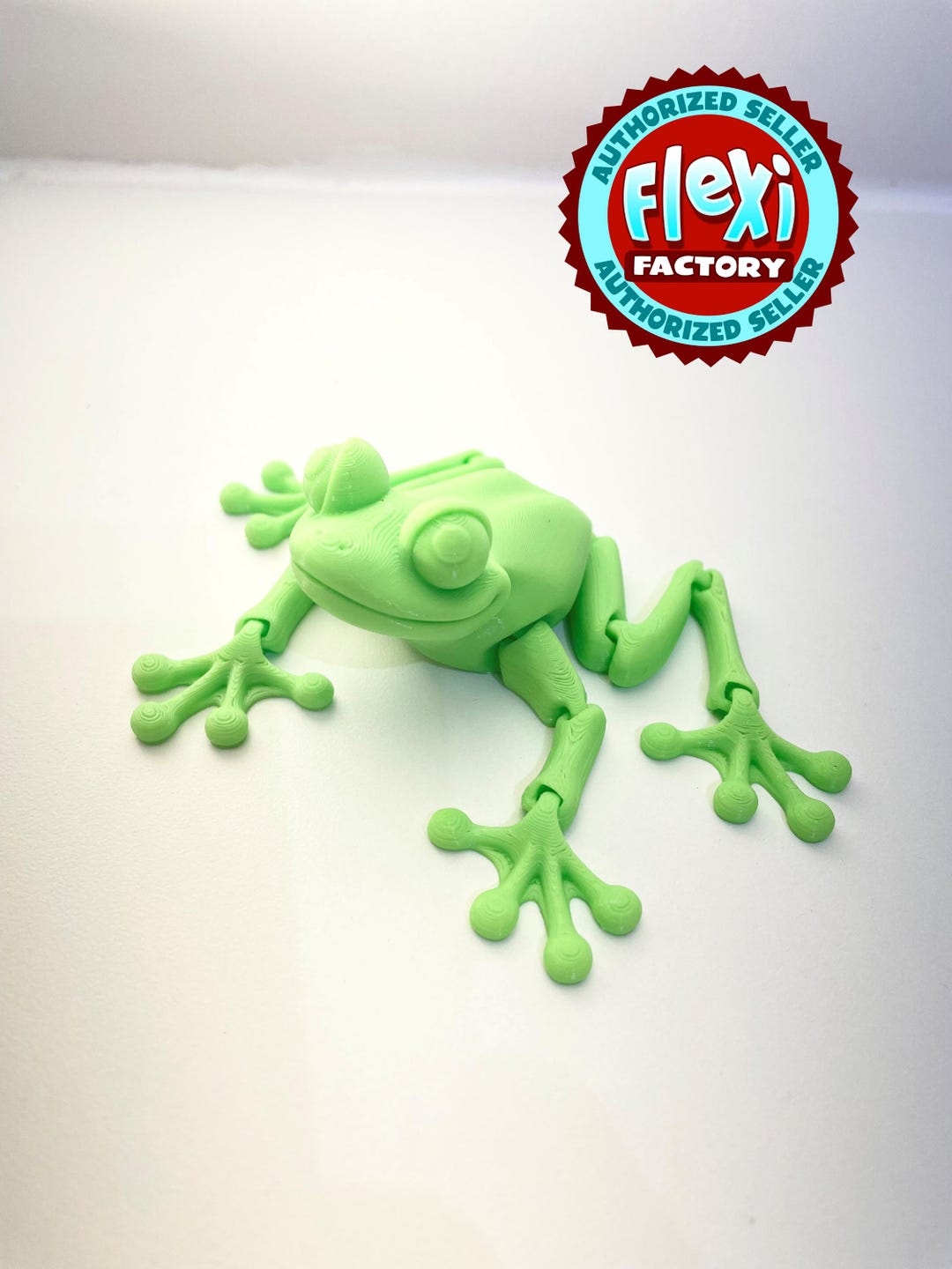 Flexible 3D Printed Articulated Frog – Poseable Plastic Animal Toy ...