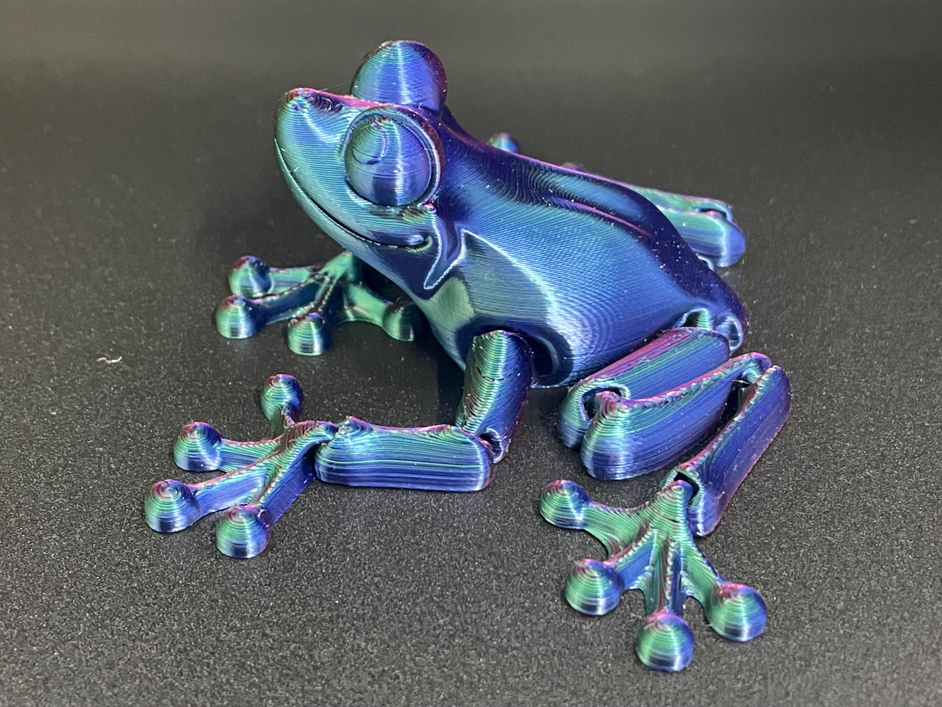 Flexible 3D Printed Articulated Frog – Plastic Animal Toy, Movable ...