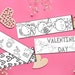 Printable Colouring Valentine Bookmarks - Set of 4 - Colouring ...