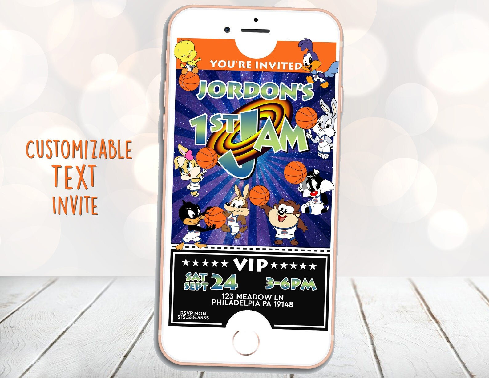 Jam Invite, Birthday Jam Birthday, Baby Jam Invite, TEXT Invite ...