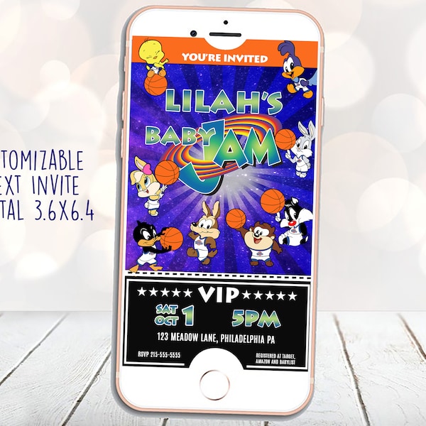 Space Jam Baby Shower Invitation - Etsy