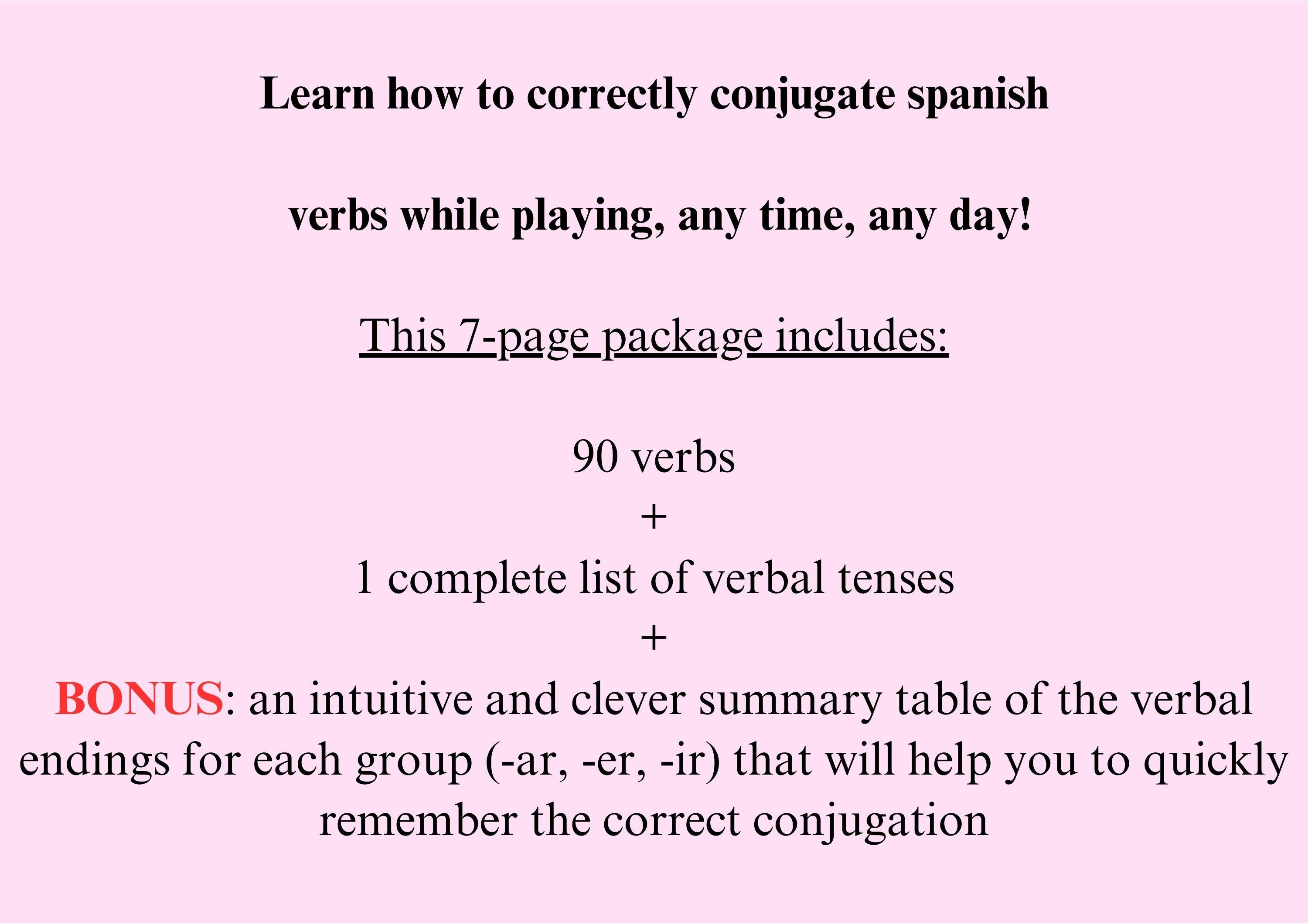 Spanish Flash Cards Spanish Verb Pack Learning Spanish Language Verbs ...