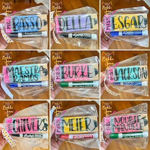 Personalized Name Dry Erase White Board Eraser & Marker Teacher Gift ...