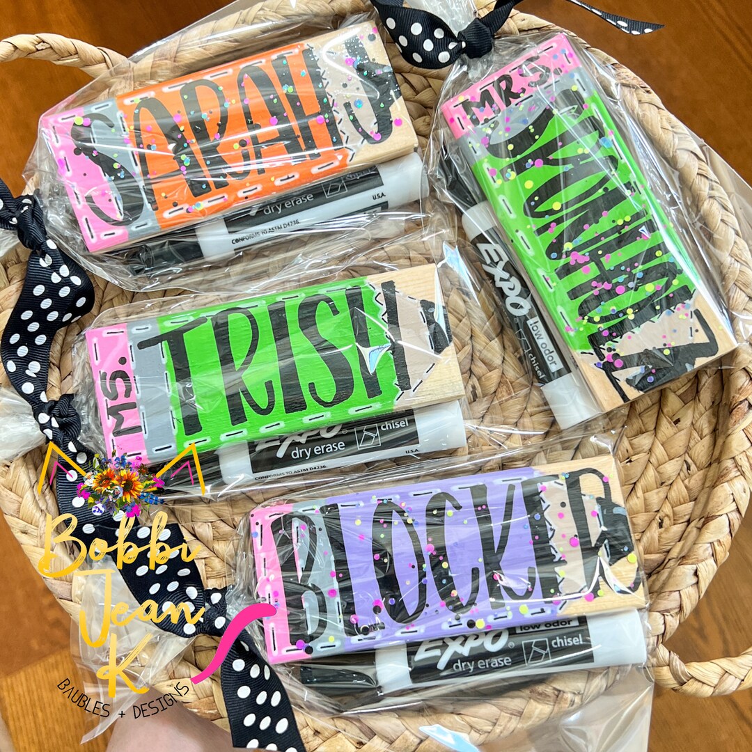 Personalized Halloween Name Dry Erase White Board Eraser & Marker ...