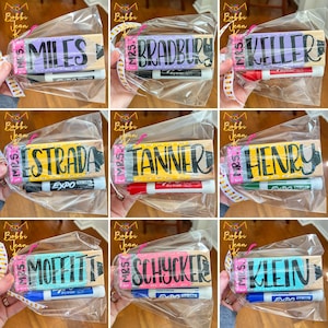 Personalized Name Dry Erase White Board Eraser & Marker Teacher Gift ...