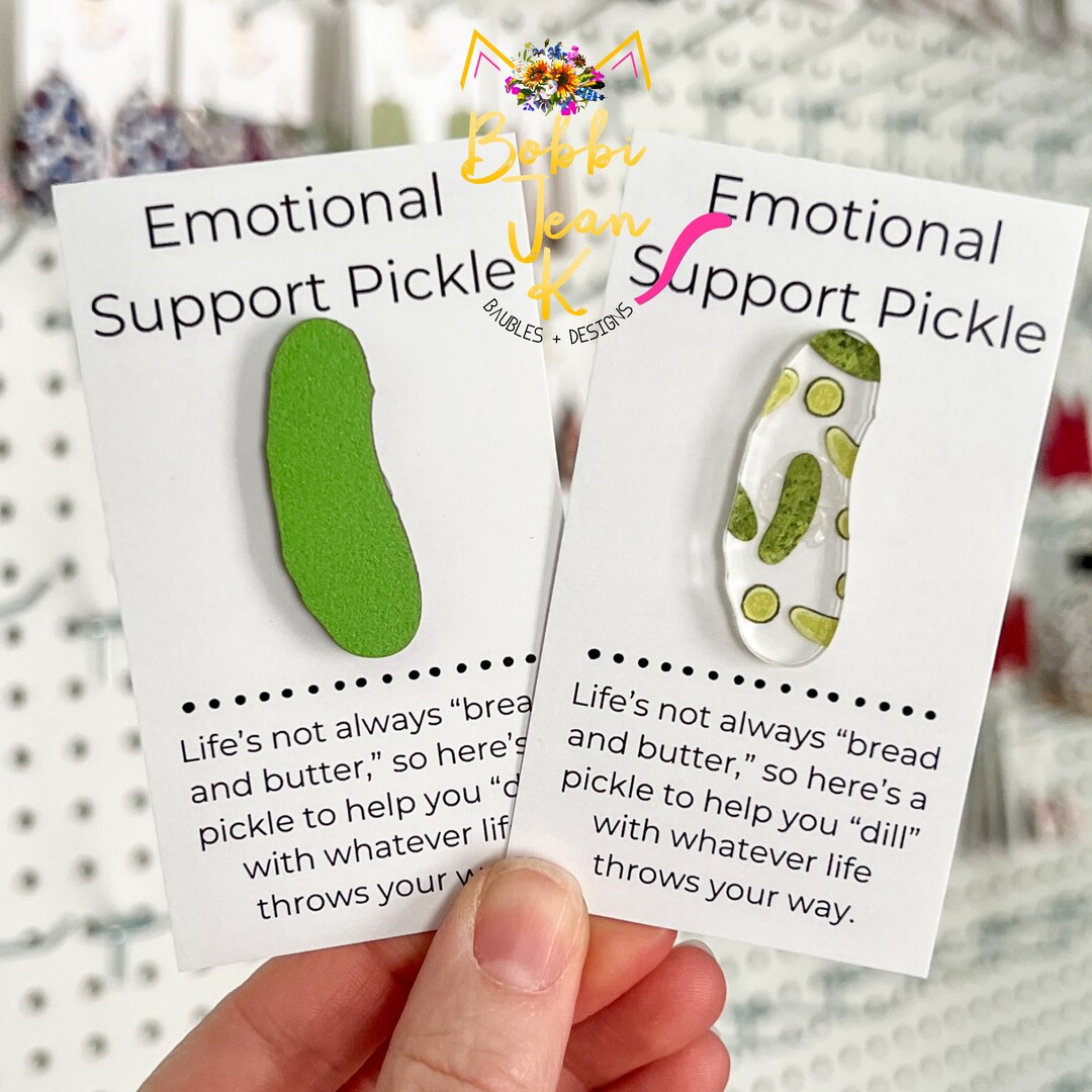 Emotional Support Pickle Accessories, Pickle Charm Funny Gifts for ...