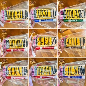 Personalized Name Dry Erase White Board Eraser & Marker Teacher Gift ...