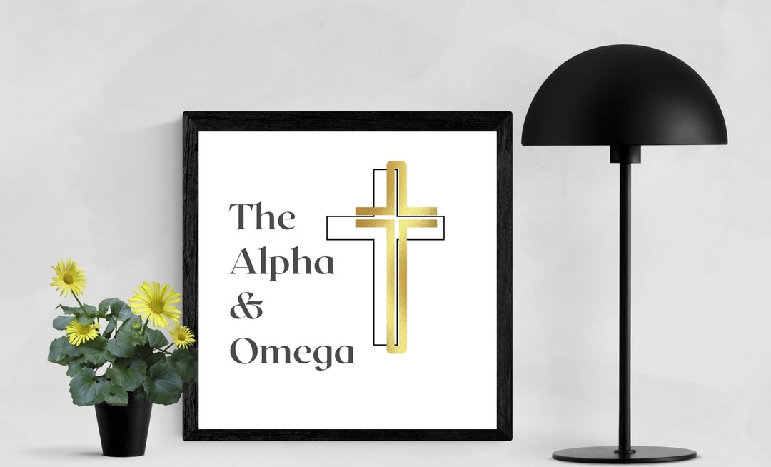 Alpha&omega Christian Wall Art Print, God, Christian Aesthetic Print ...