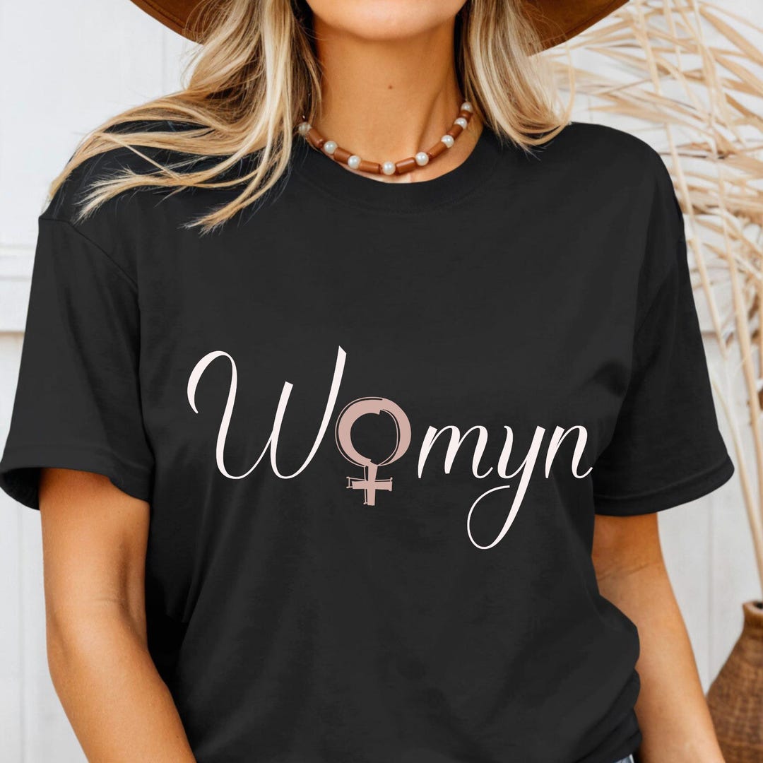 Women's Symbol Text Design Unisex Jersey Tee, Gender Equality Shirt ...