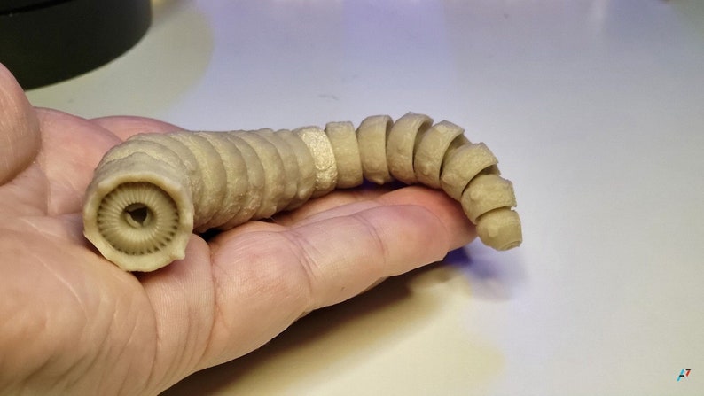 Articulated Dune Sandworm 3D Flexible Figure - Etsy