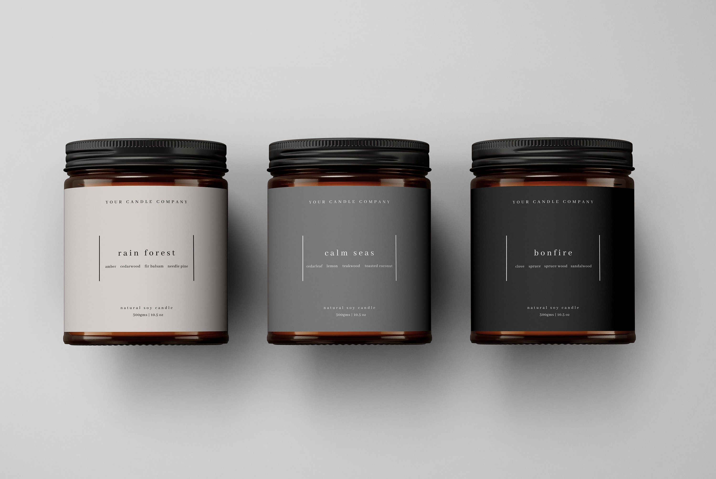 Candle Label Template Minimal Style Candle Label Modern Customisable ...