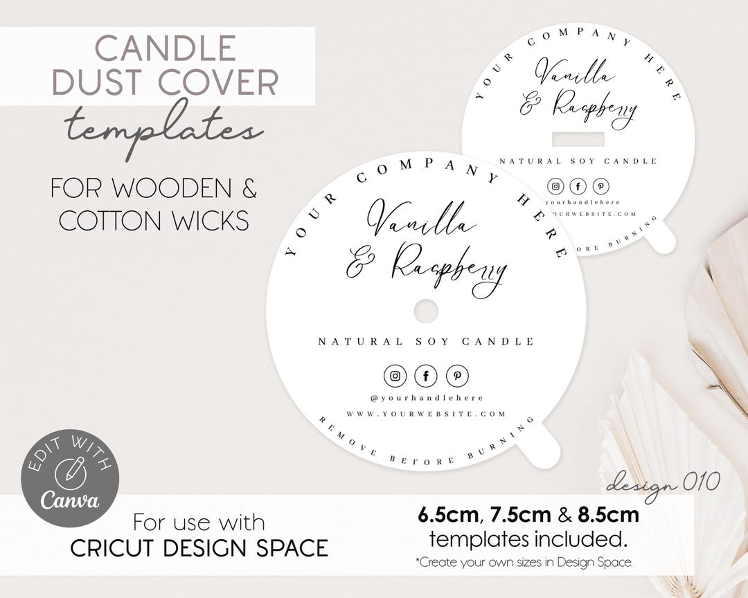 Candle Dust Cover Template | Editable Candle Dust Cover | Canva ...