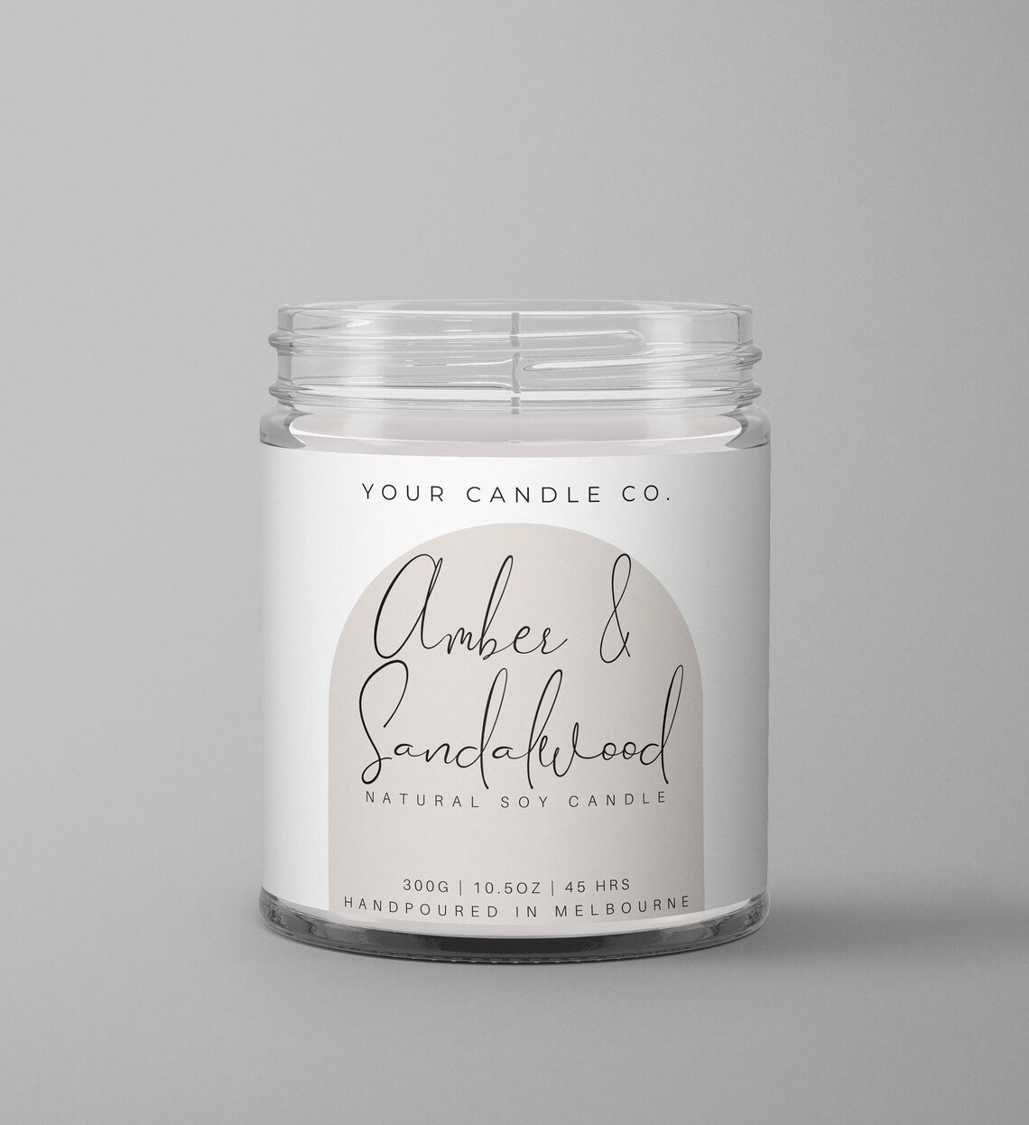Candle Label Template Modern Style Candle Label 7 Colours - Etsy