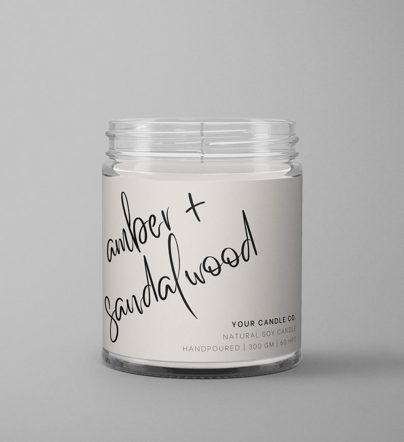 Editable Candle Label Template | Minimal Style Candle Label ...