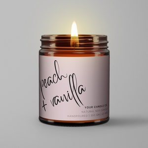 Editable Candle Label Template | Minimal Style Candle Label ...