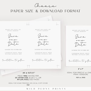 Save the Date Card Template | Editable Save the Date Card | Invitation ...