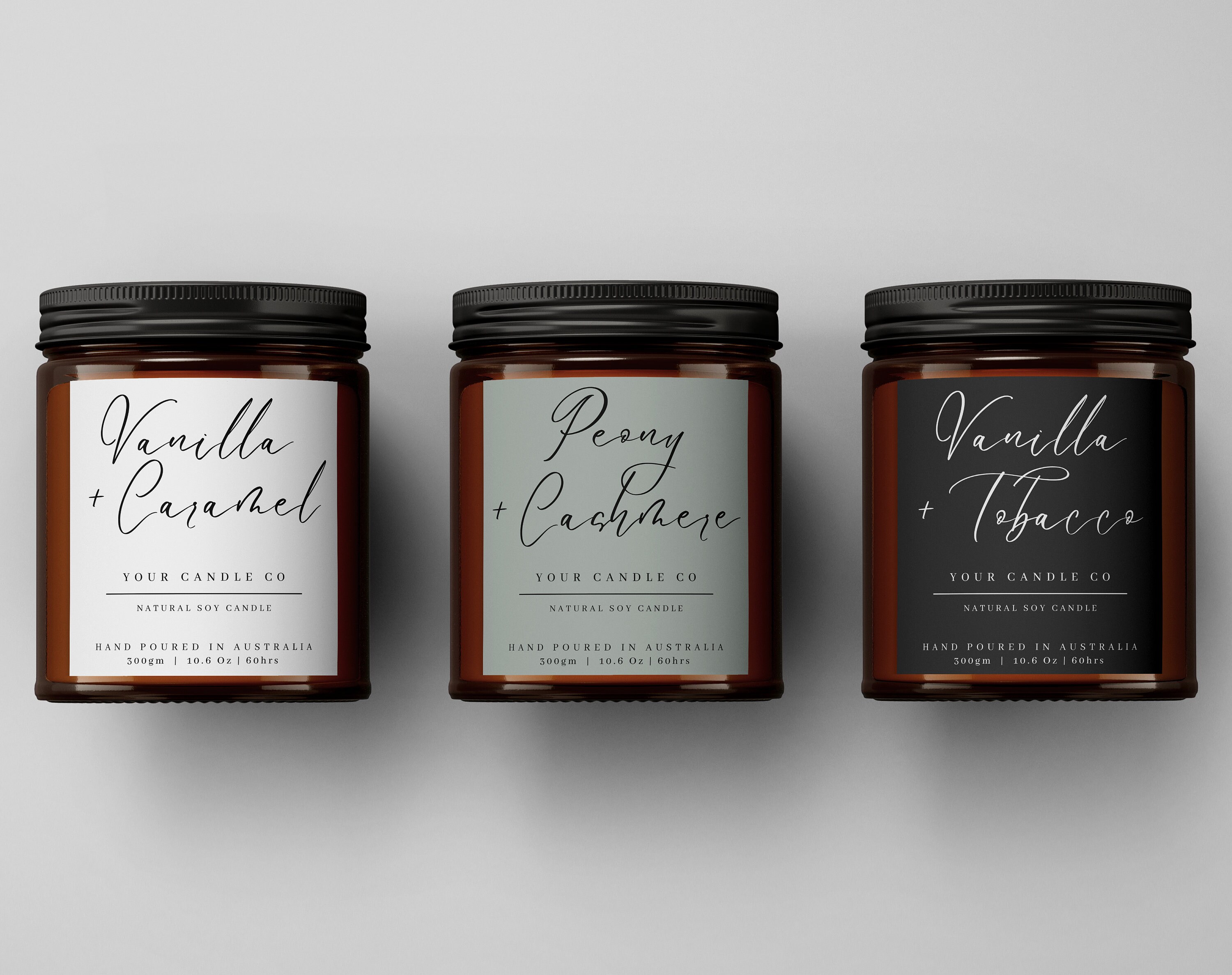 Editable Candle Label Template | Minimal Style Candle Label ...