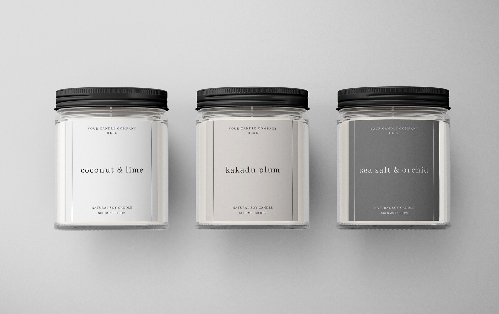 Editable Candle Label Template | Minimal Style Candle Label ...