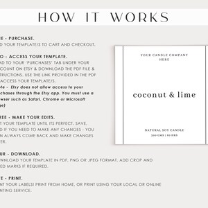 Editable Candle Label Template | Minimal Style Candle Label ...