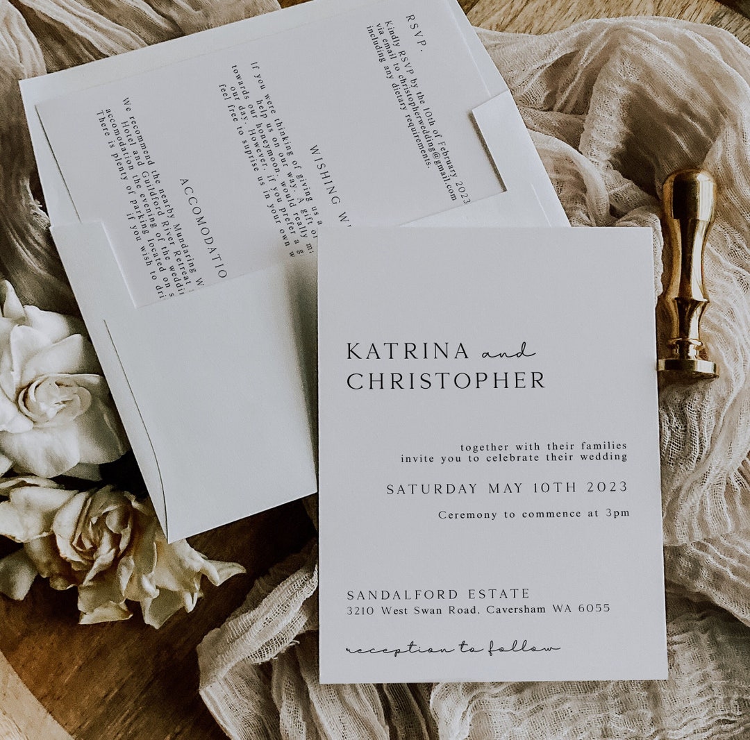 Wedding Invitation Template | Editable Wedding Invitation Template ...