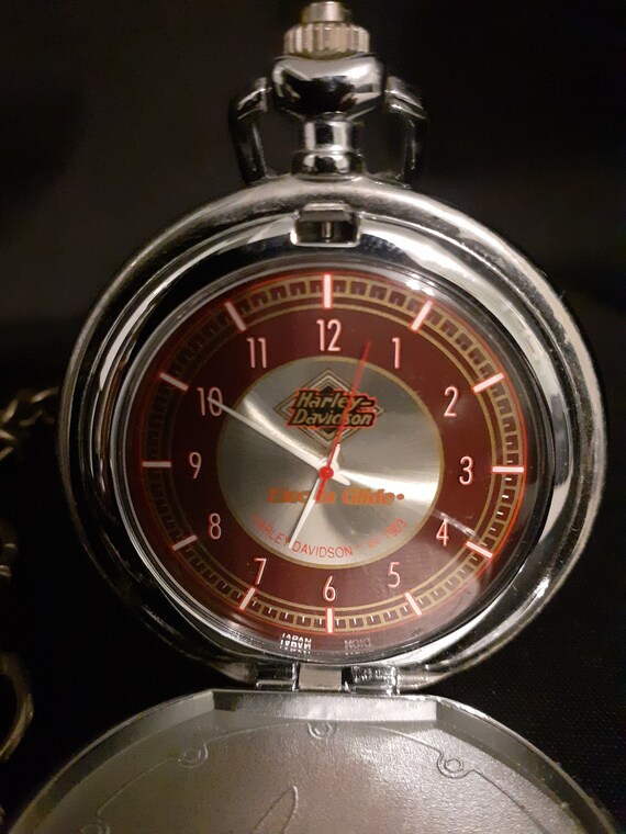 Silver Pocket Watch, Vintage Steel Watch, Quartz Pock… - Gem