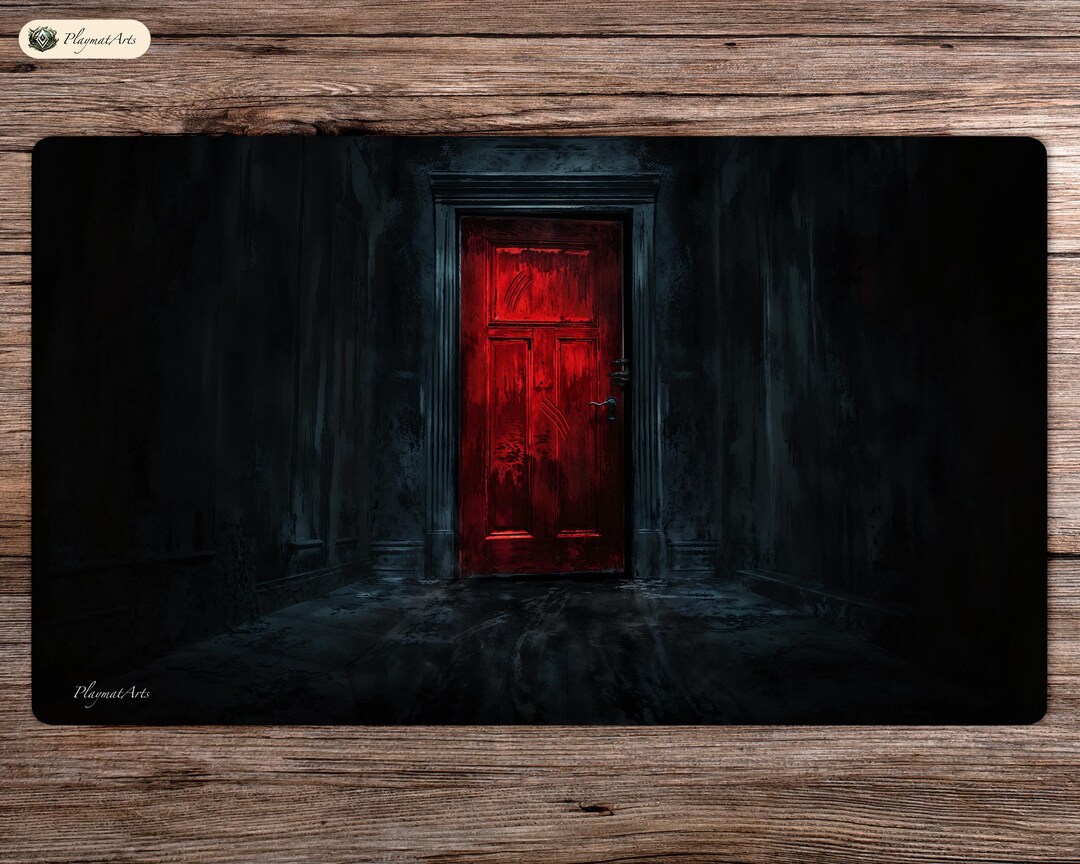The Red Door - Duskmourn - 24"x14" - Playmat MTG - Etsy
