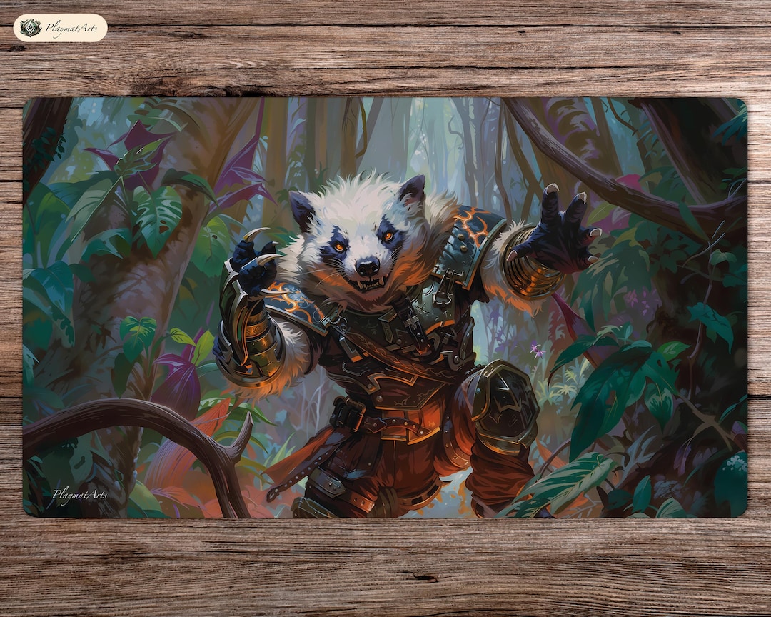 Badger Warrior - 24"x14" - Playmat MTG - Board Game Mat for TCG - Etsy