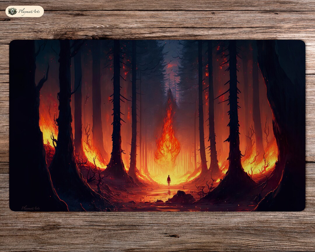 Land of the Flame Lord - 24"x14" - Playmat MTG - Board Game Mat for TCG ...