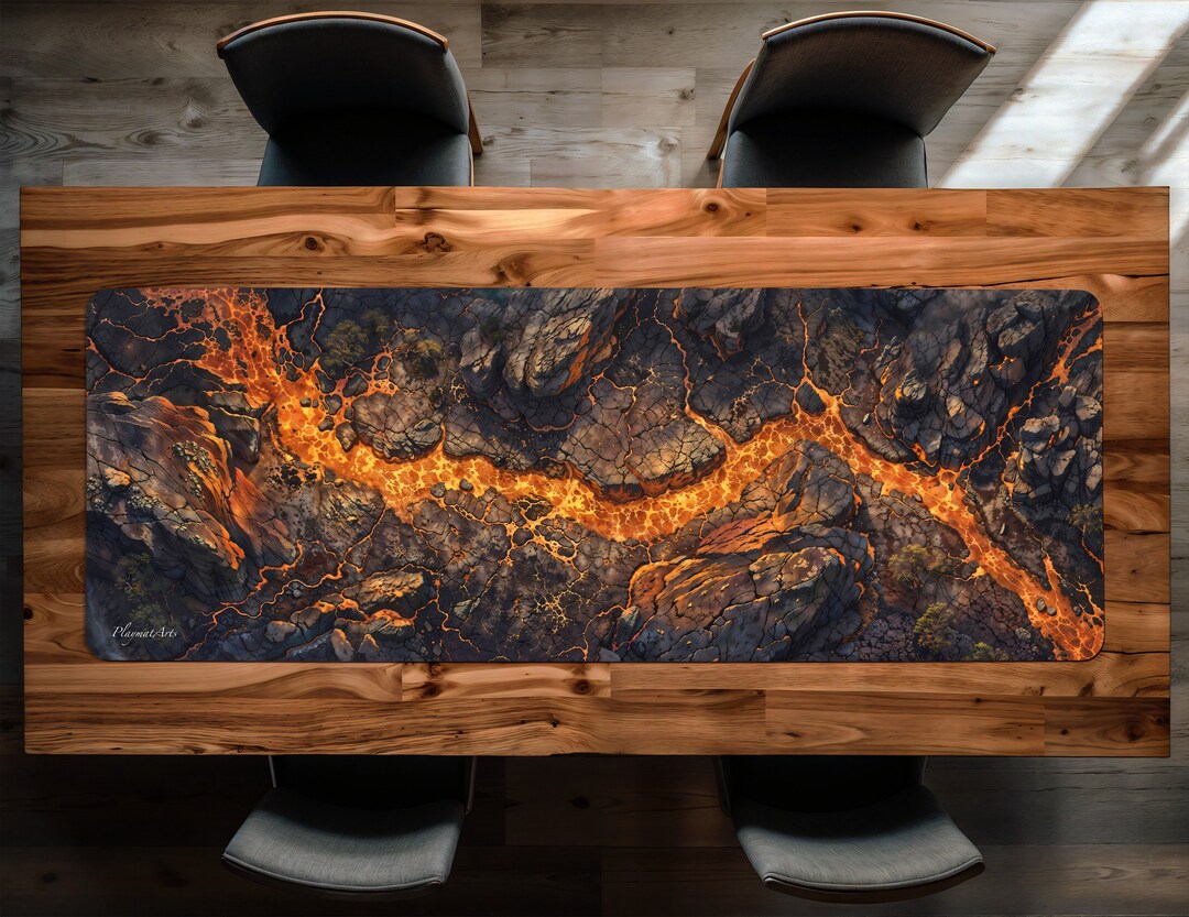 Lava Breach 70x26 6 Ft Xxl Playmat Mtg Board Game Mat for Tcg - Etsy