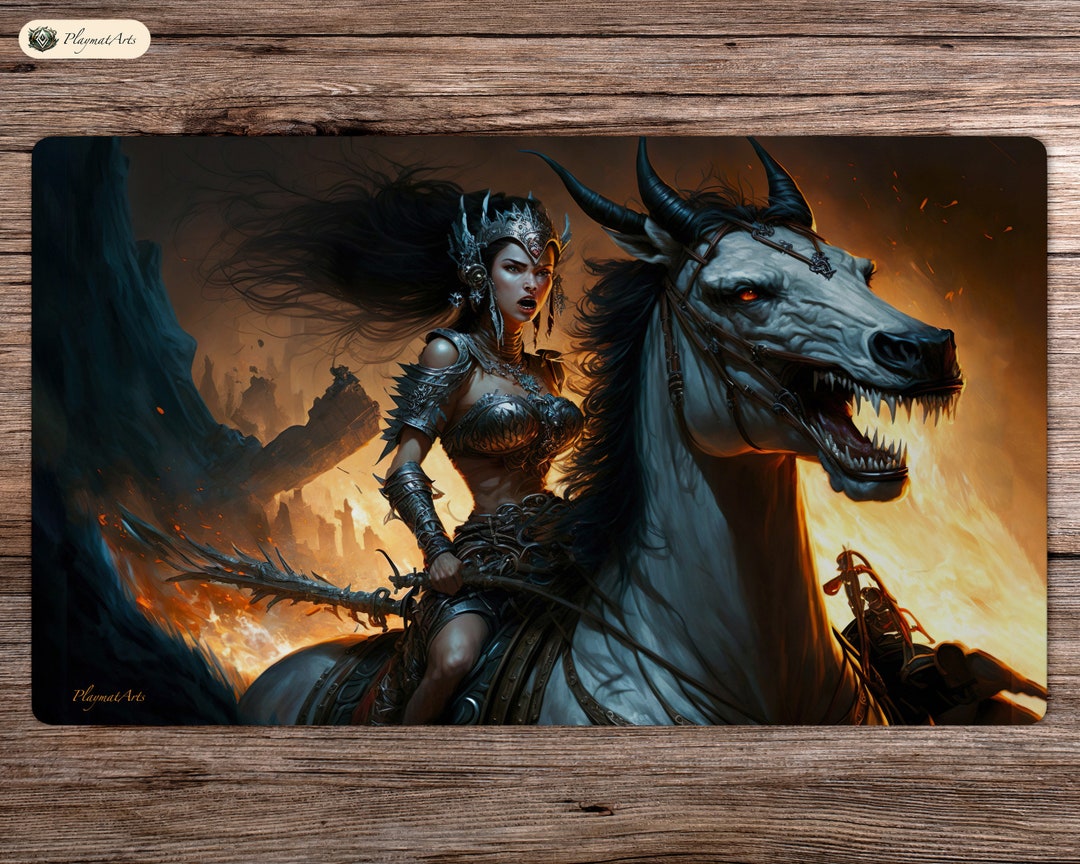 Warrior Princess - 24"x14" - Playmat MTG - Board Game Mat for TCG - Etsy