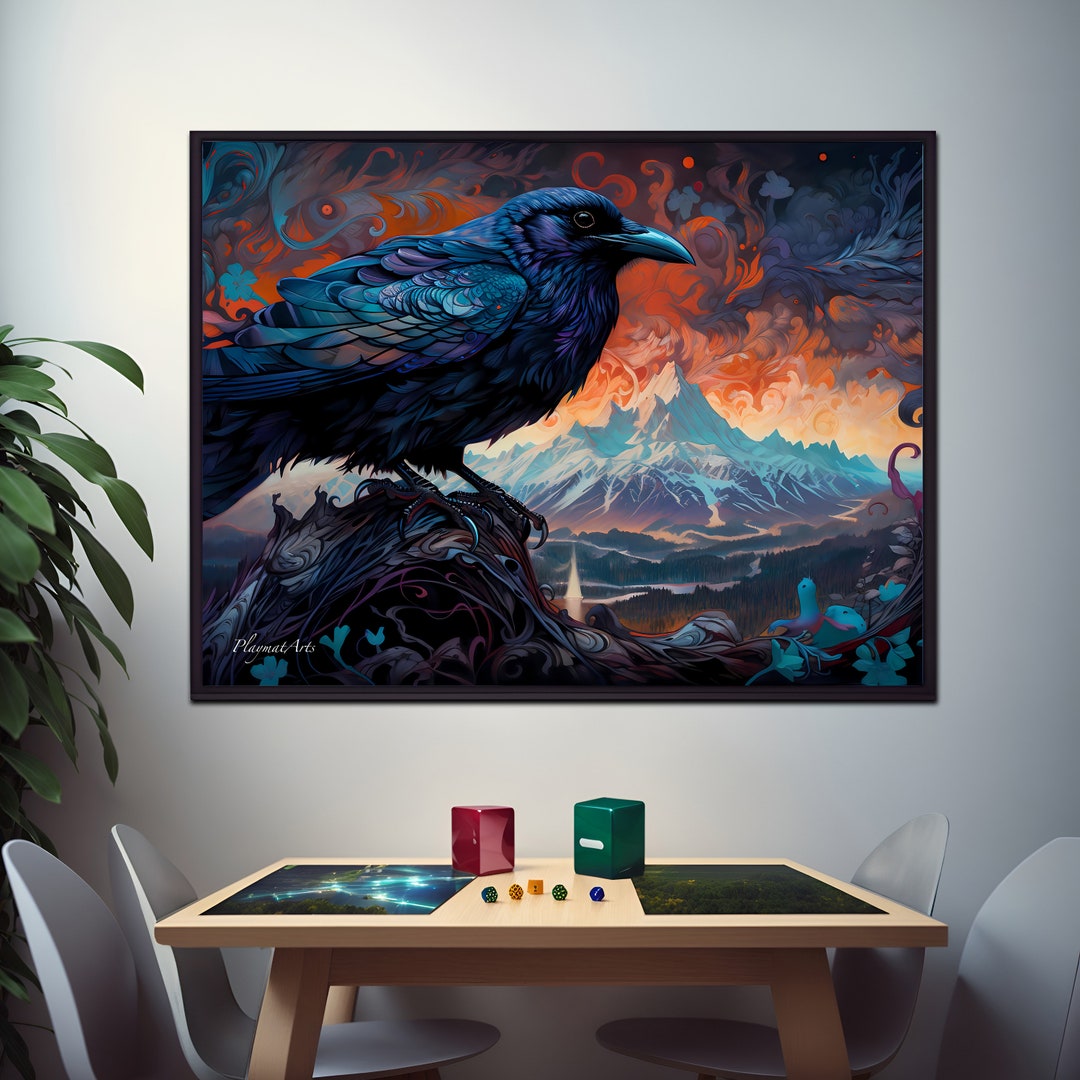 Chromatic Raven - MTG Wall Art - Etsy
