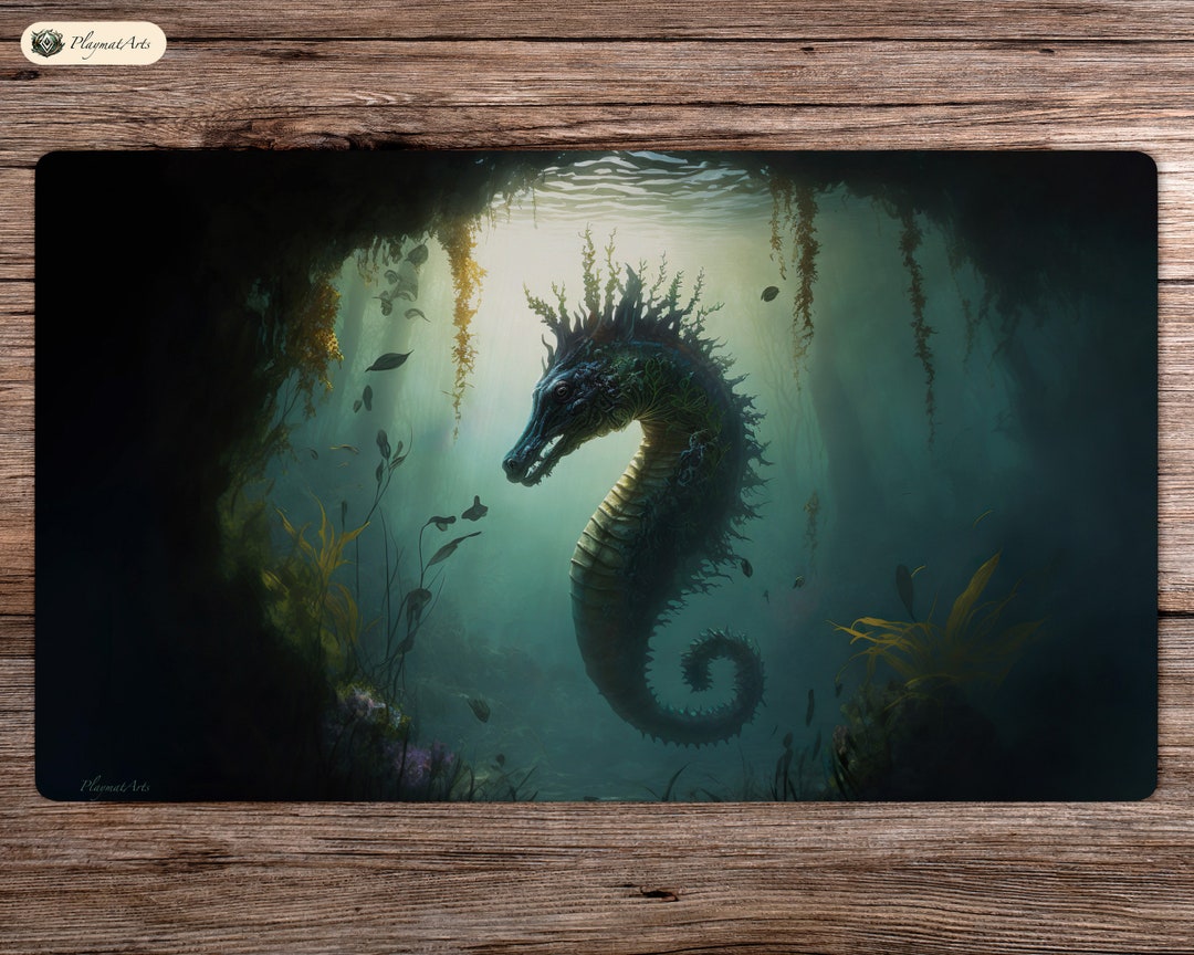 Escaped Seahorse 24x14 Playmat MTG Board Game Mat for TCG - Etsy