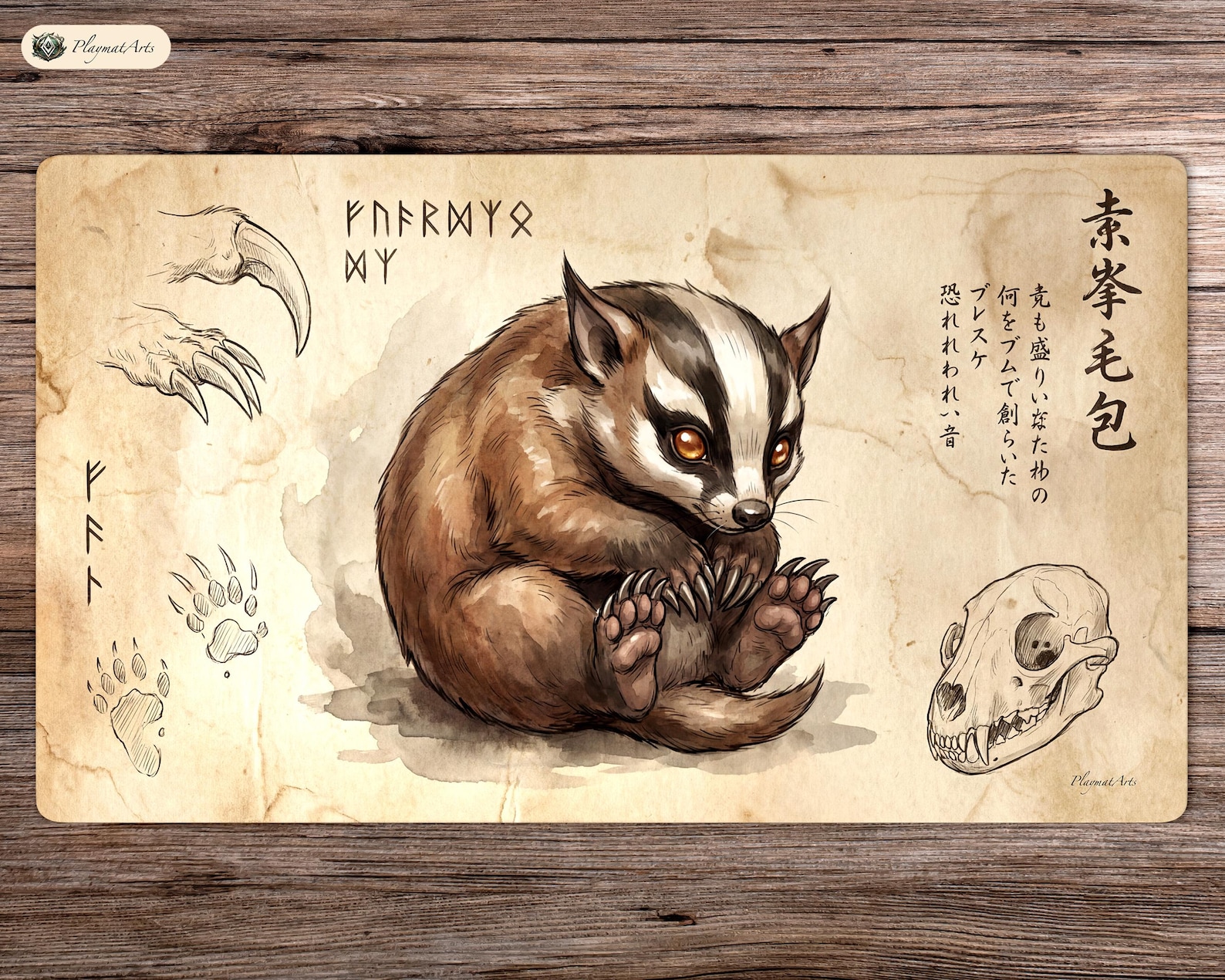 Badgermole Cub - Avatar - 24"x14" - Playmat MTG - Board Game Mat for ...