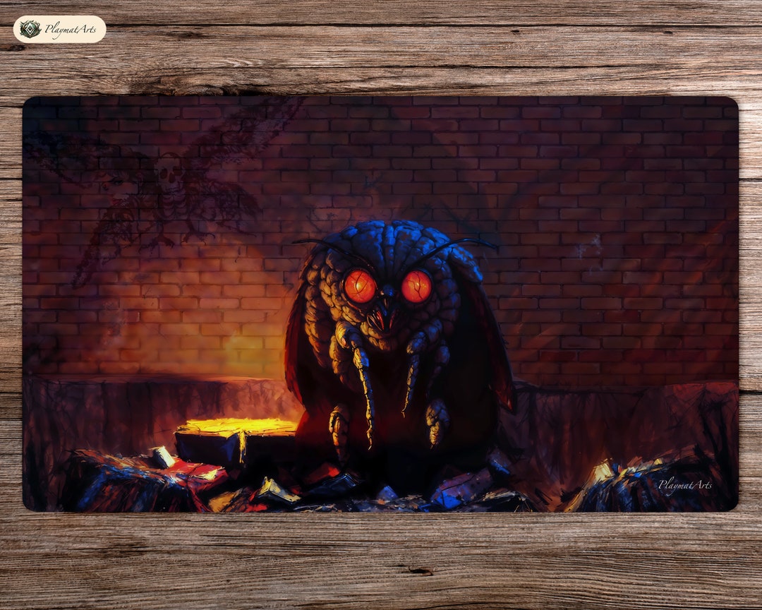 All Hail the Mothman 24x14 Playmat MTG Board Game Mat for TCG - Etsy