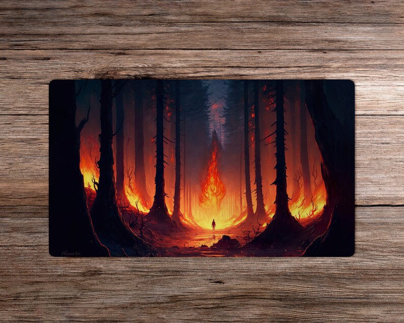 Land of the Flame Lord - 24"x14" - Playmat MTG - Board Game Mat for TCG ...