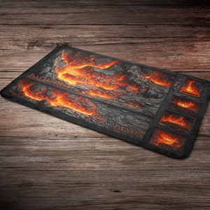 Zoned Lava - 24"x14" - Zoned Playmat MTG - Board Game Mat for TCG - Etsy