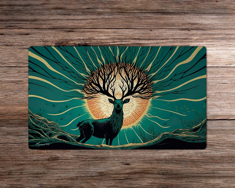 The Stag 24x14 Playmat MTG Board Game Mat - Etsy
