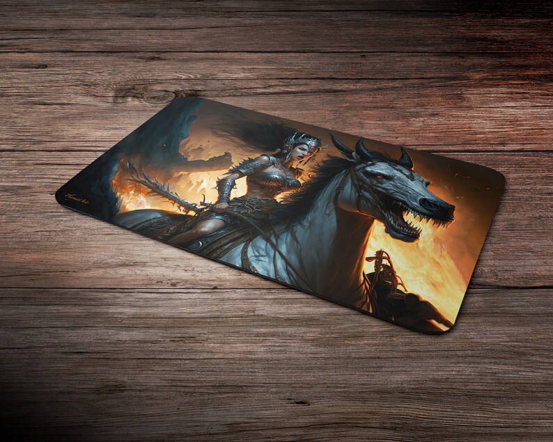 Warrior Princess - 24"x14" - Playmat MTG - Board Game Mat for TCG - Etsy