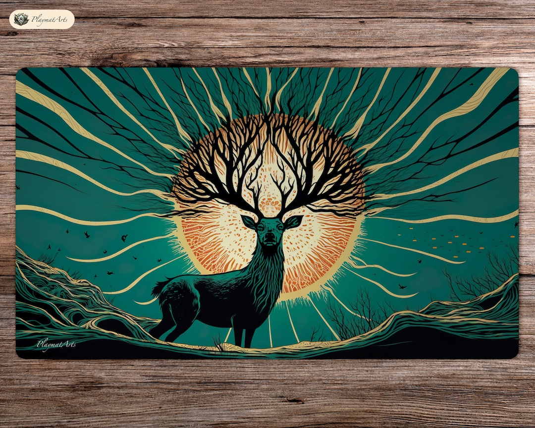 The Stag - 24"x14" - Playmat MTG - Board Game Mat for TCG - Etsy