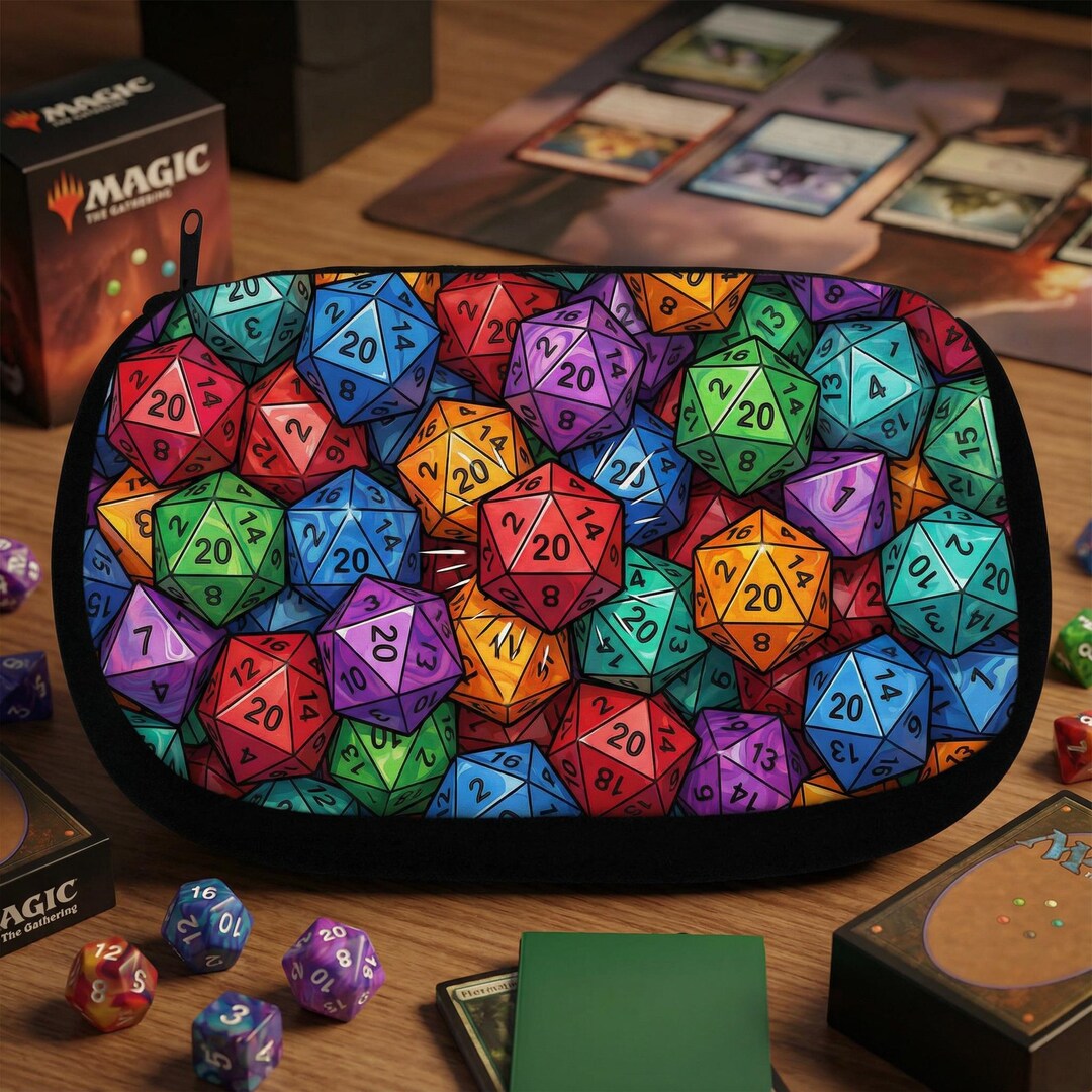 Chromatic Dice Hoard – Vibrant 10x6" Accessory Pouch for MTG Tokens ...