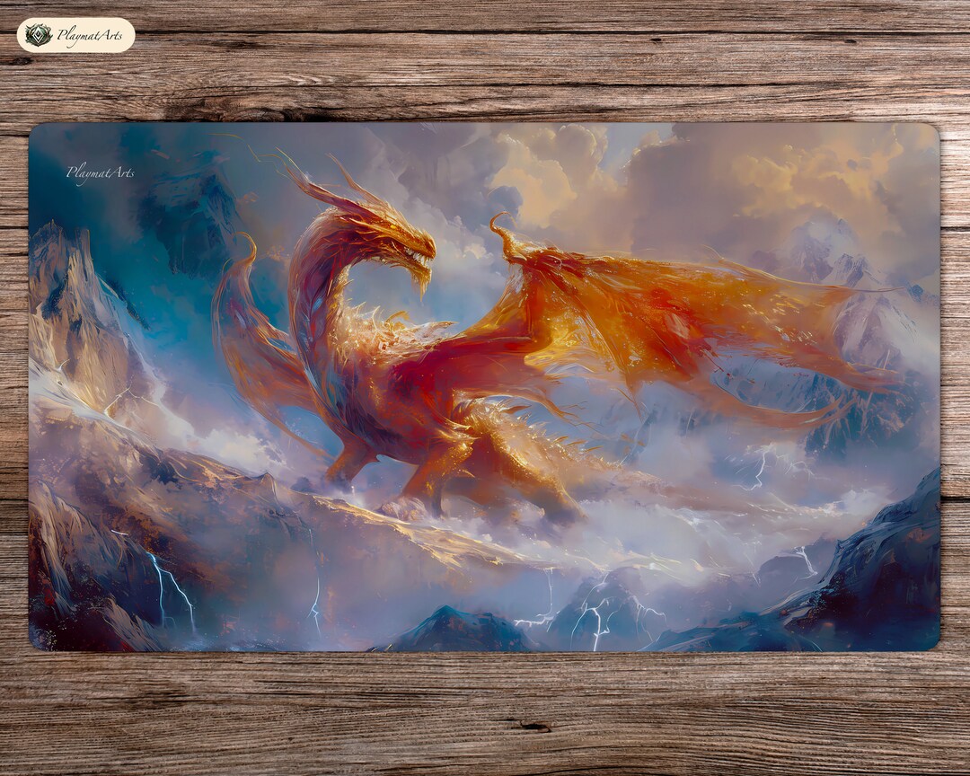 Fiery Mountain Majesty - 24"x14" - Playmat MTG - Board Game Mat for TCG ...