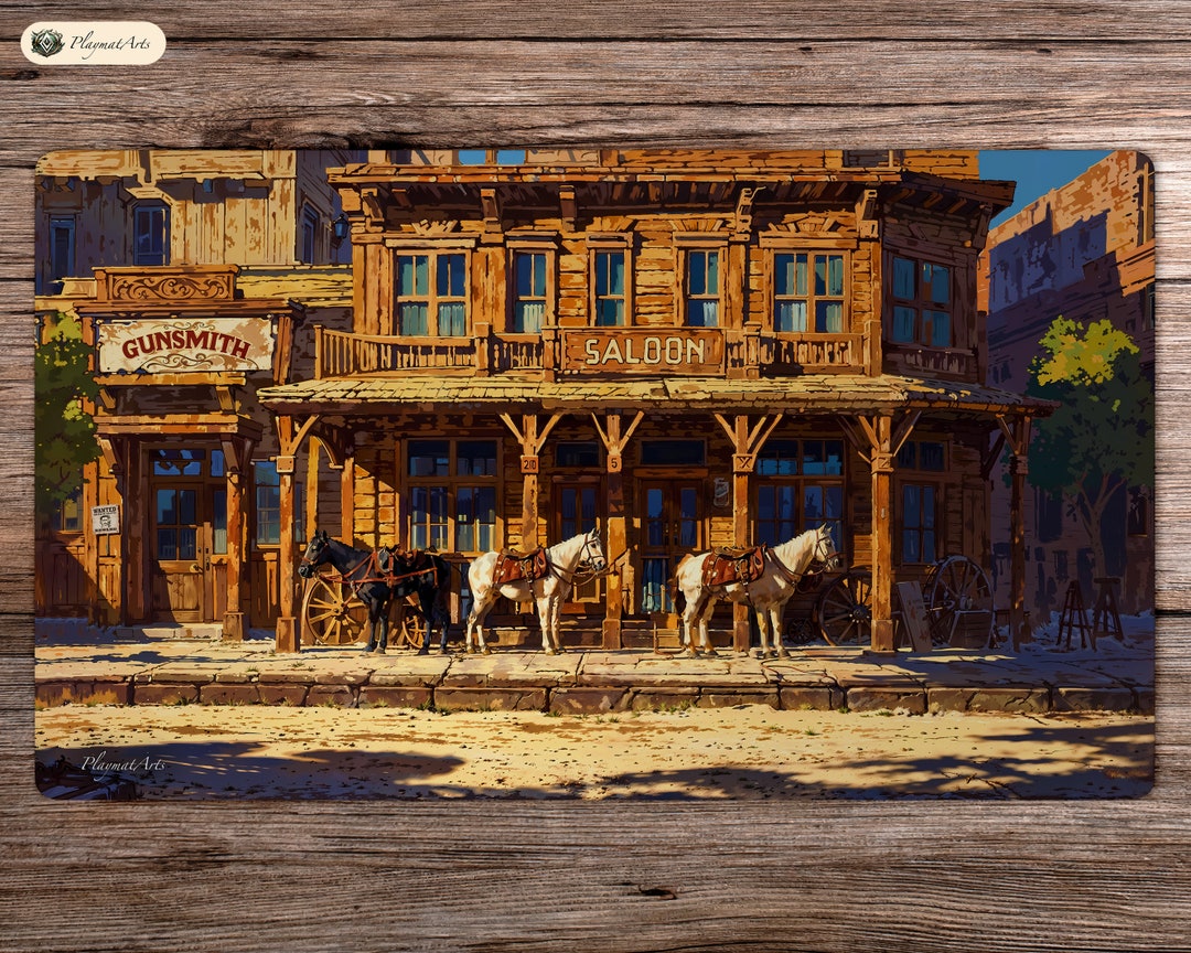 Cowboy's Haven - 24"x14" - Playmat MTG - Board Game Mat for TCG - Etsy