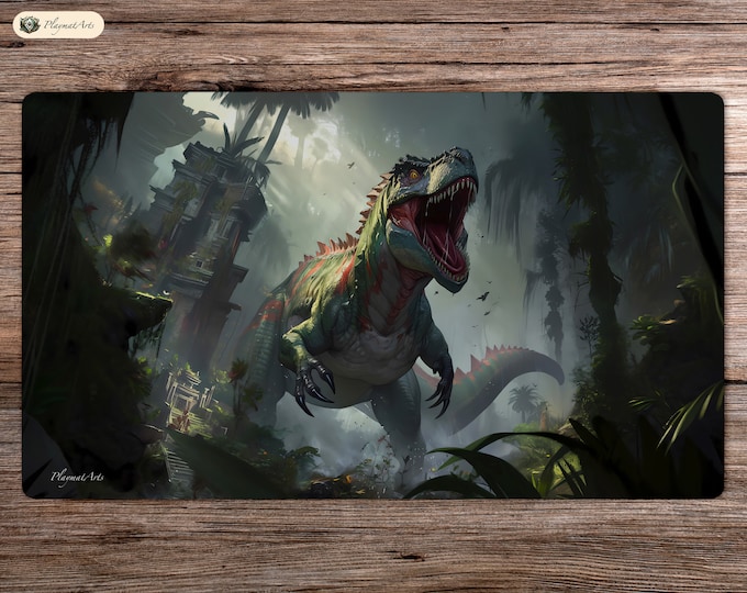 Dinosaurs Life Playmat Magic the Gathering 24x14 Tribe Archetype Custom ...