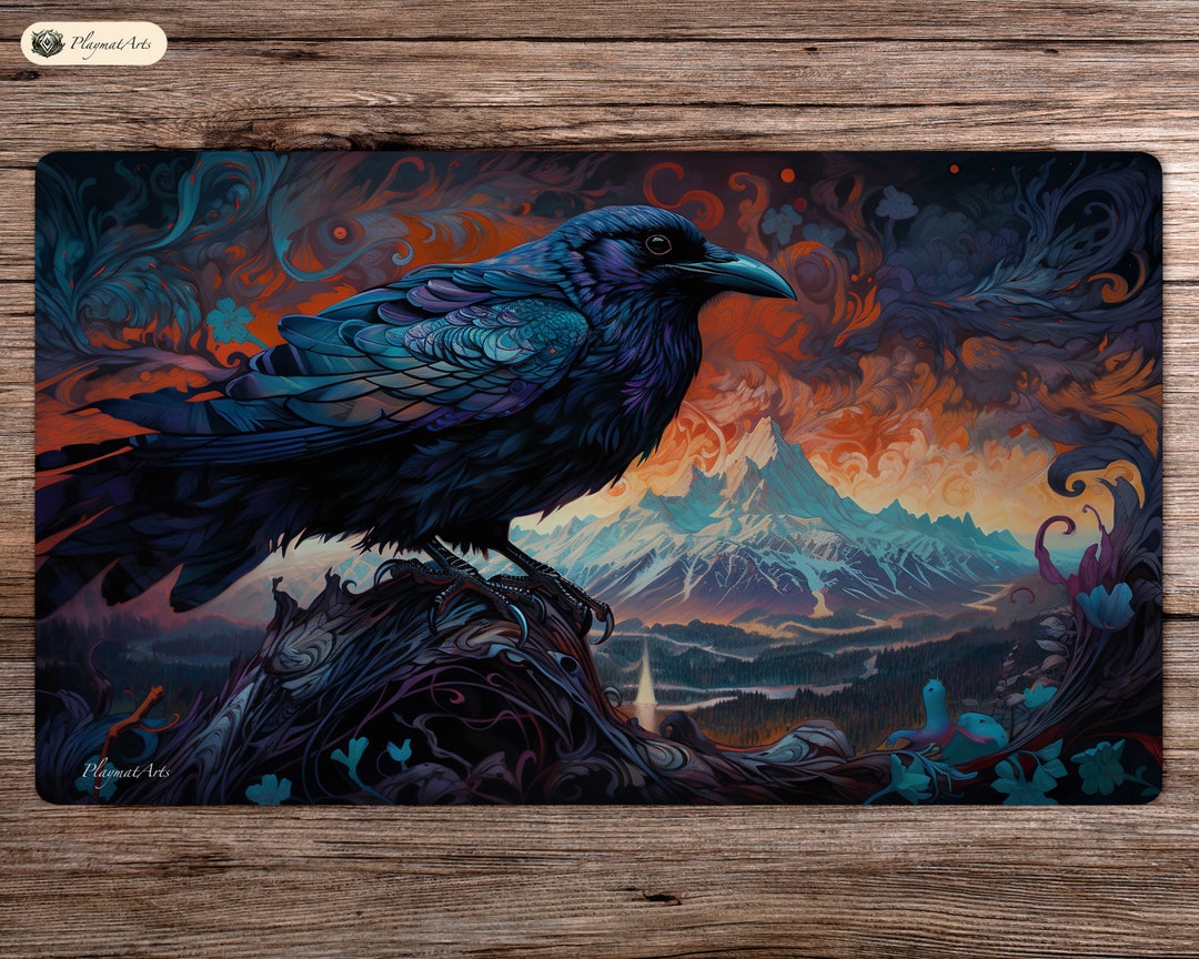 Chromatic Raven - 24"x14" - Playmat MTG - Board Game Mat for TCG - Etsy