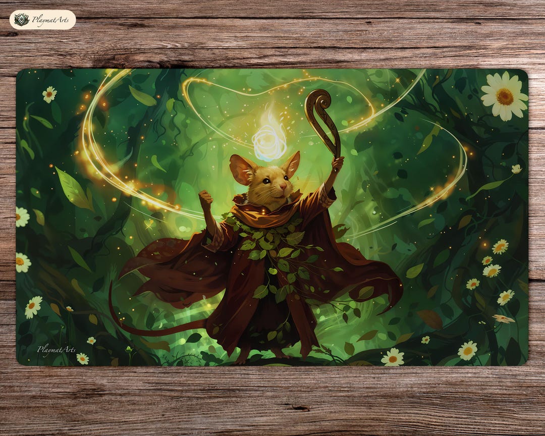 Druid Mouse-mancer - 24"x14" - Playmat MTG - Board Game Mat for TCG - Etsy