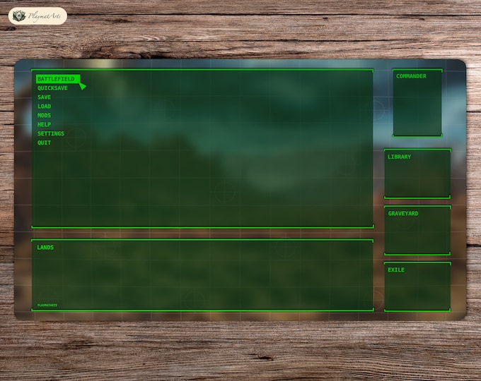 Fallout Menu Zones 24x14 Zoned Playmat MTG Board Game Mat for TCG - Etsy