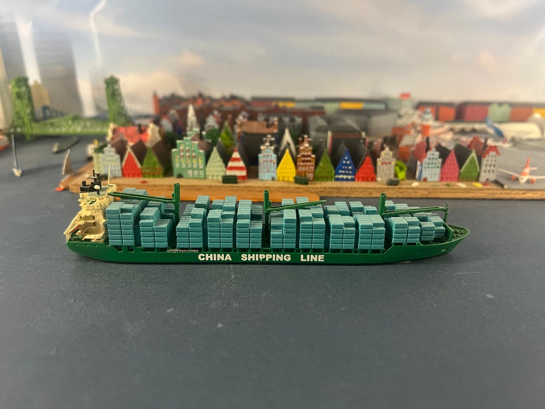 CSCL Longkou 1/1250 Container Ship Model Bille BI180 - Etsy